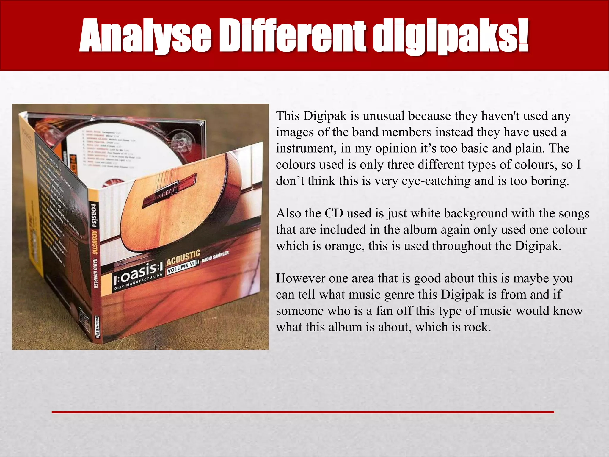 Digipak analysis | PPTX
