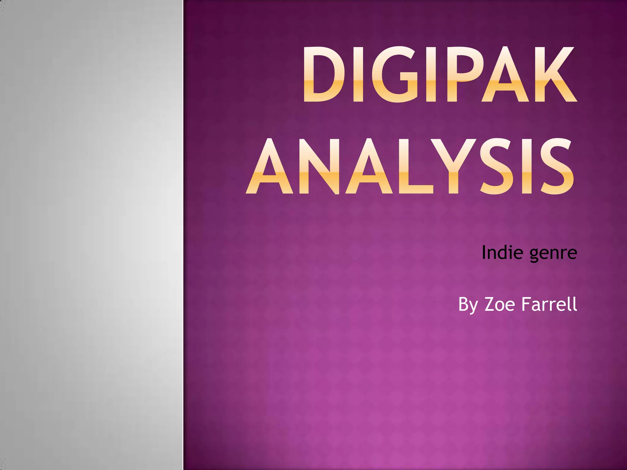 Digipak analysis | PPT