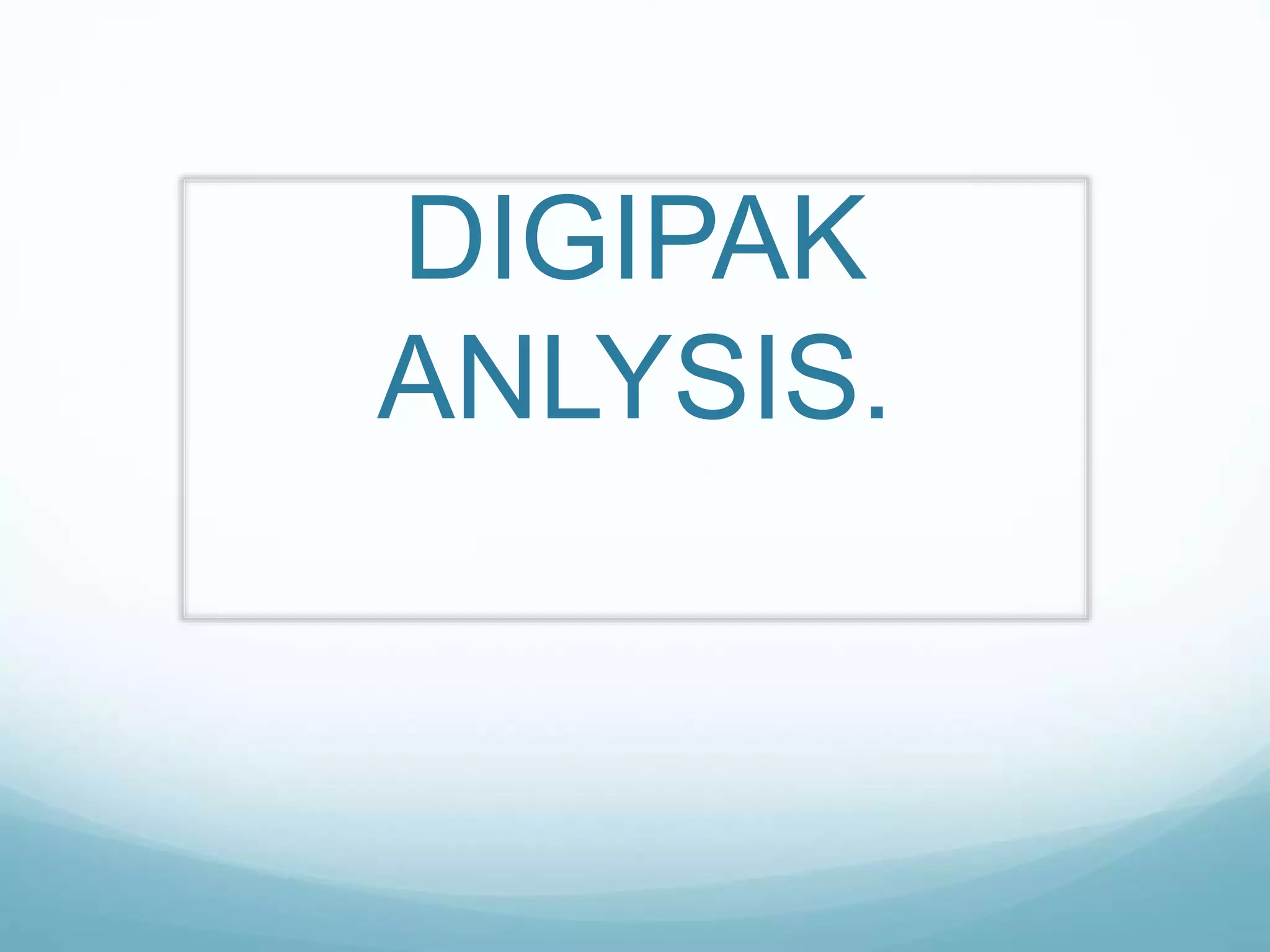 Digipak Analysis. | PPTX