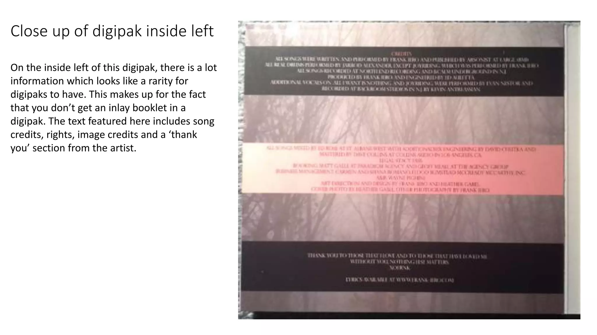 Digipak analysis | PPT