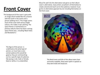 Digipak analysis muse | PPT