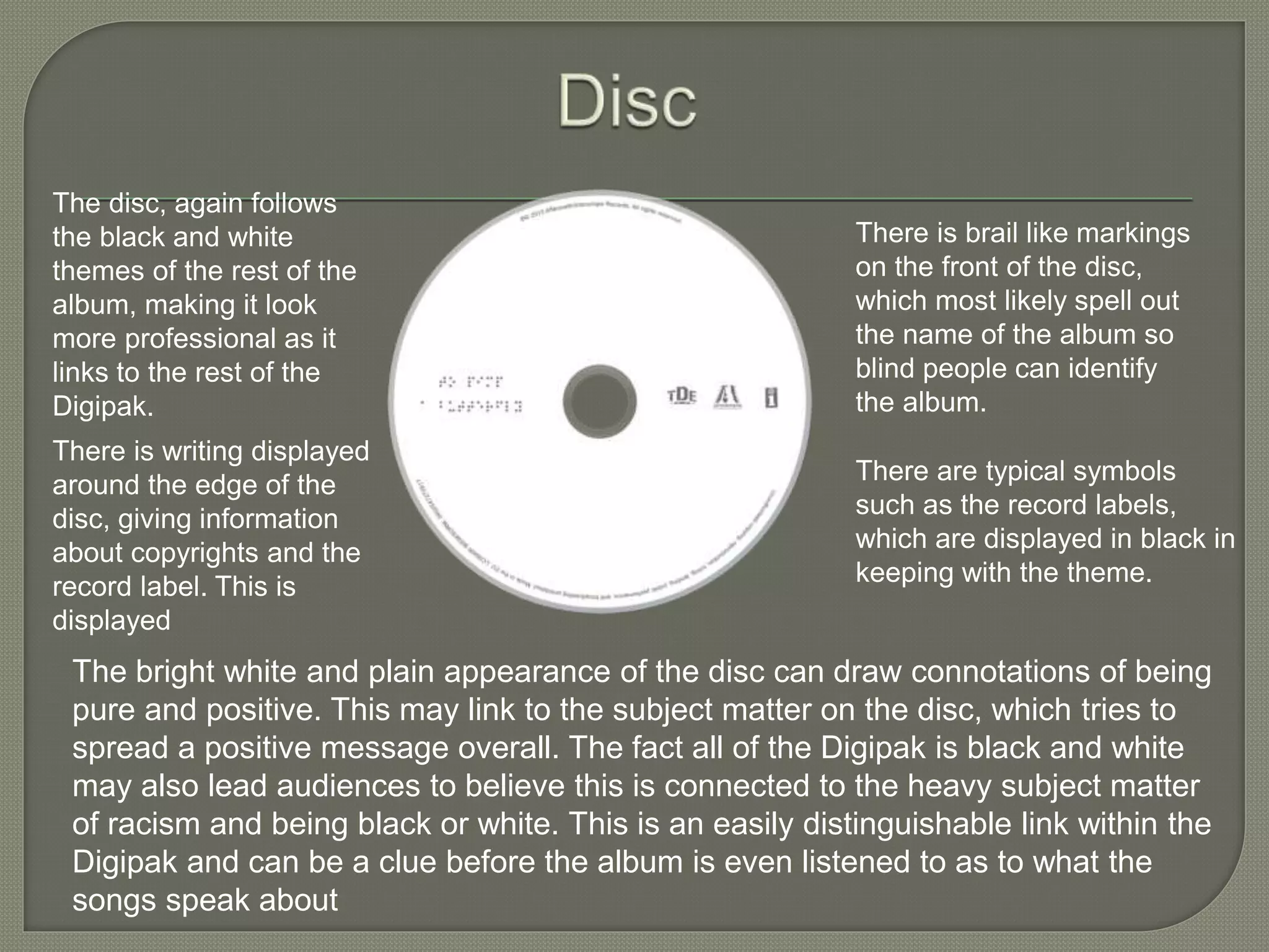 Digipak analysis 2 | PPT