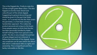 Digipak analysis 2 adele | PPTX