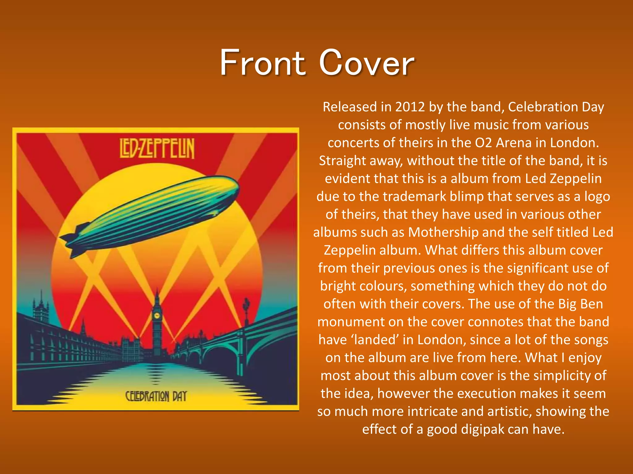 Digipak analysis led zeppelin | PPT | Free Download