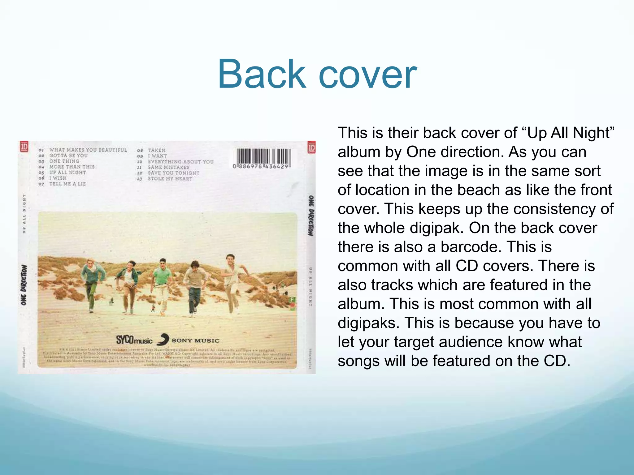 Digipak anaysis | PPTX | Music | Entertainment