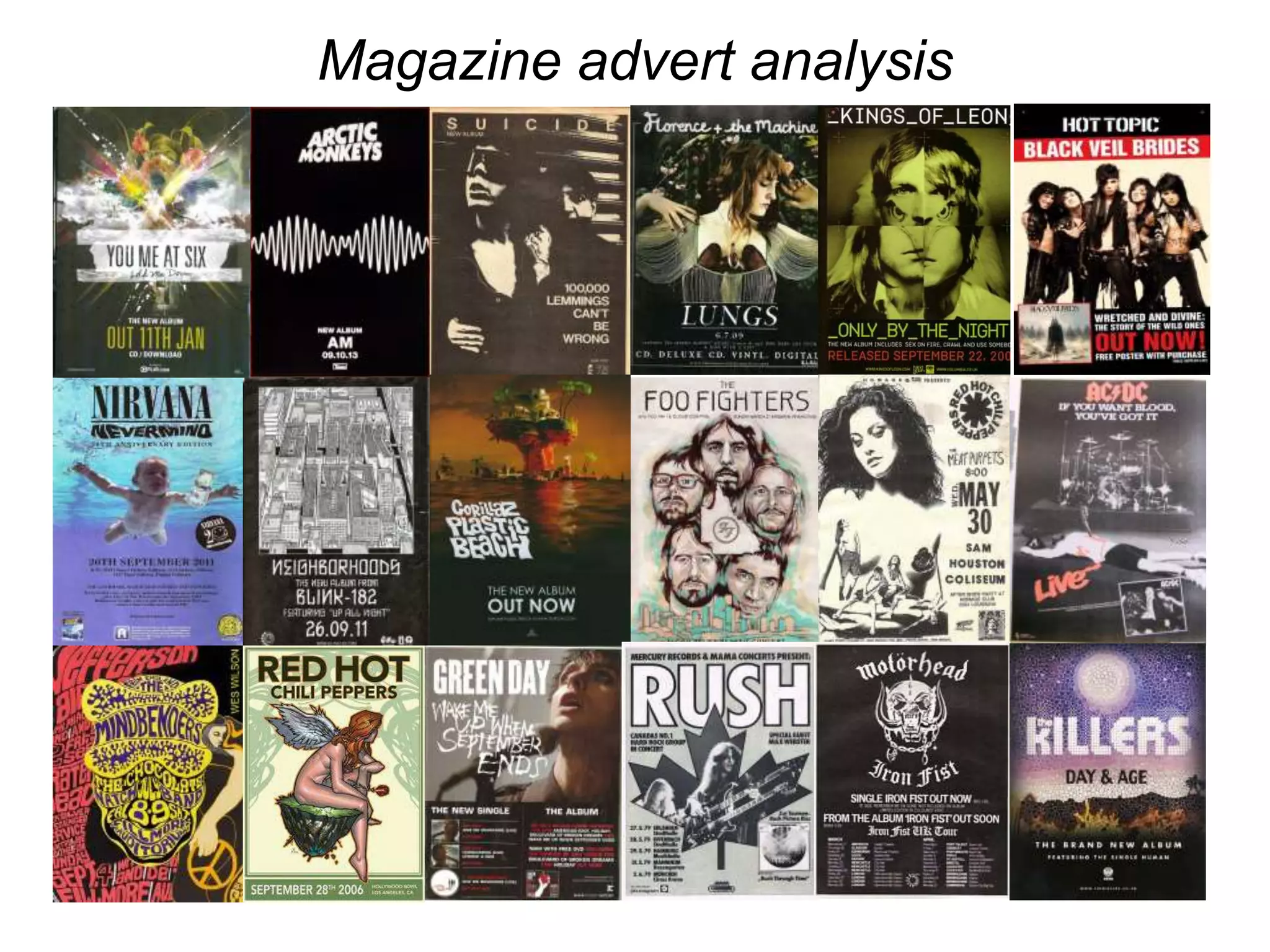 Digipak and magazine advert analysis | PPT