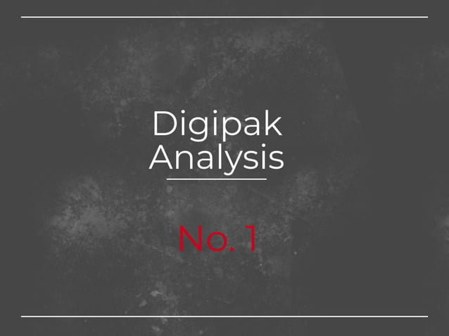 Digipak Analysis No.1 | PPT