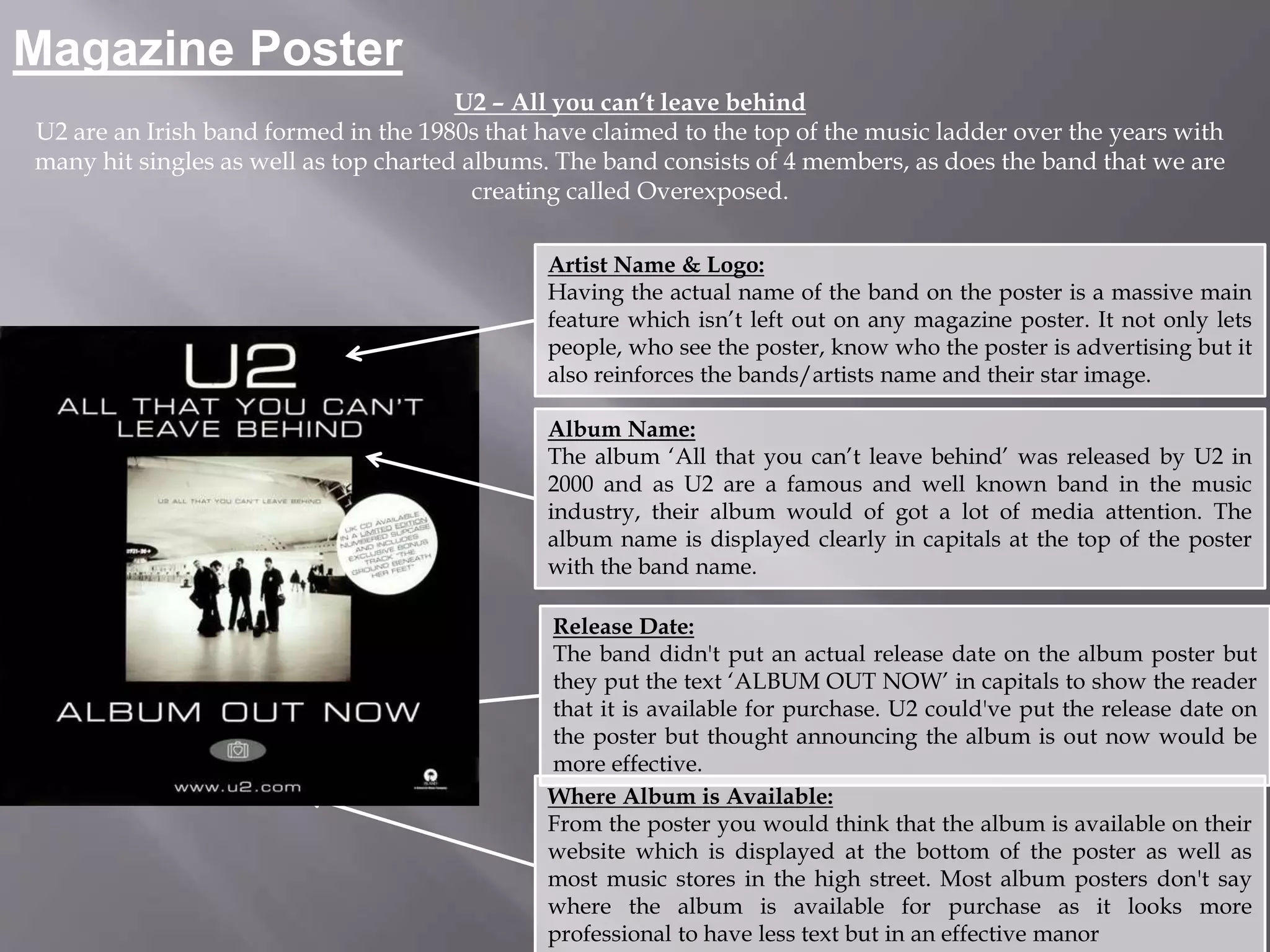 Analysis of music posters and digipaks | PPT