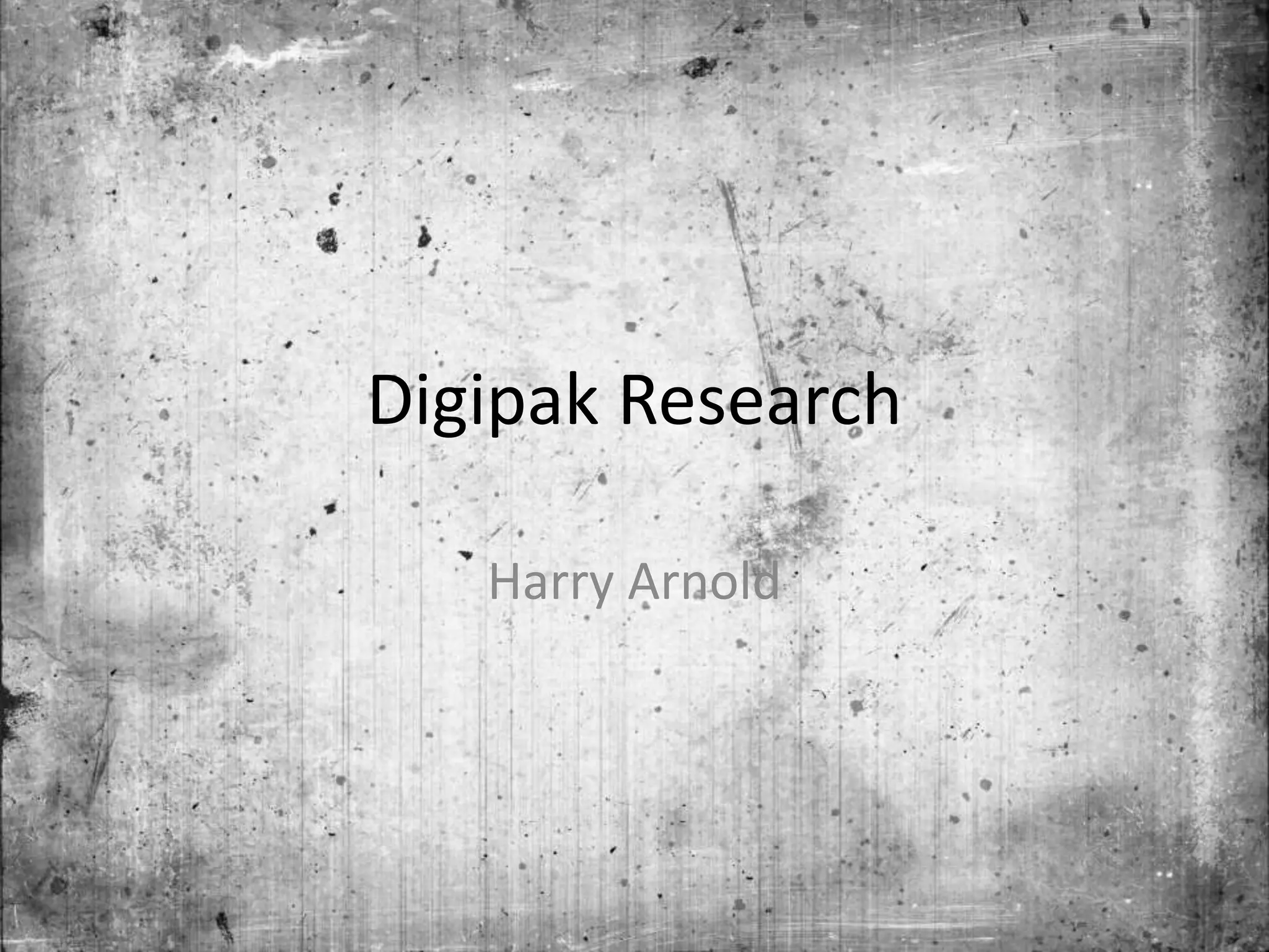 Digipak research | PPTX