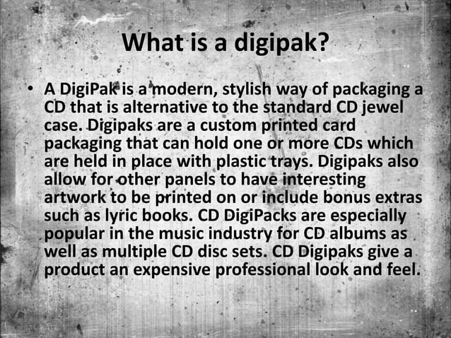 Digipak research | PPTX