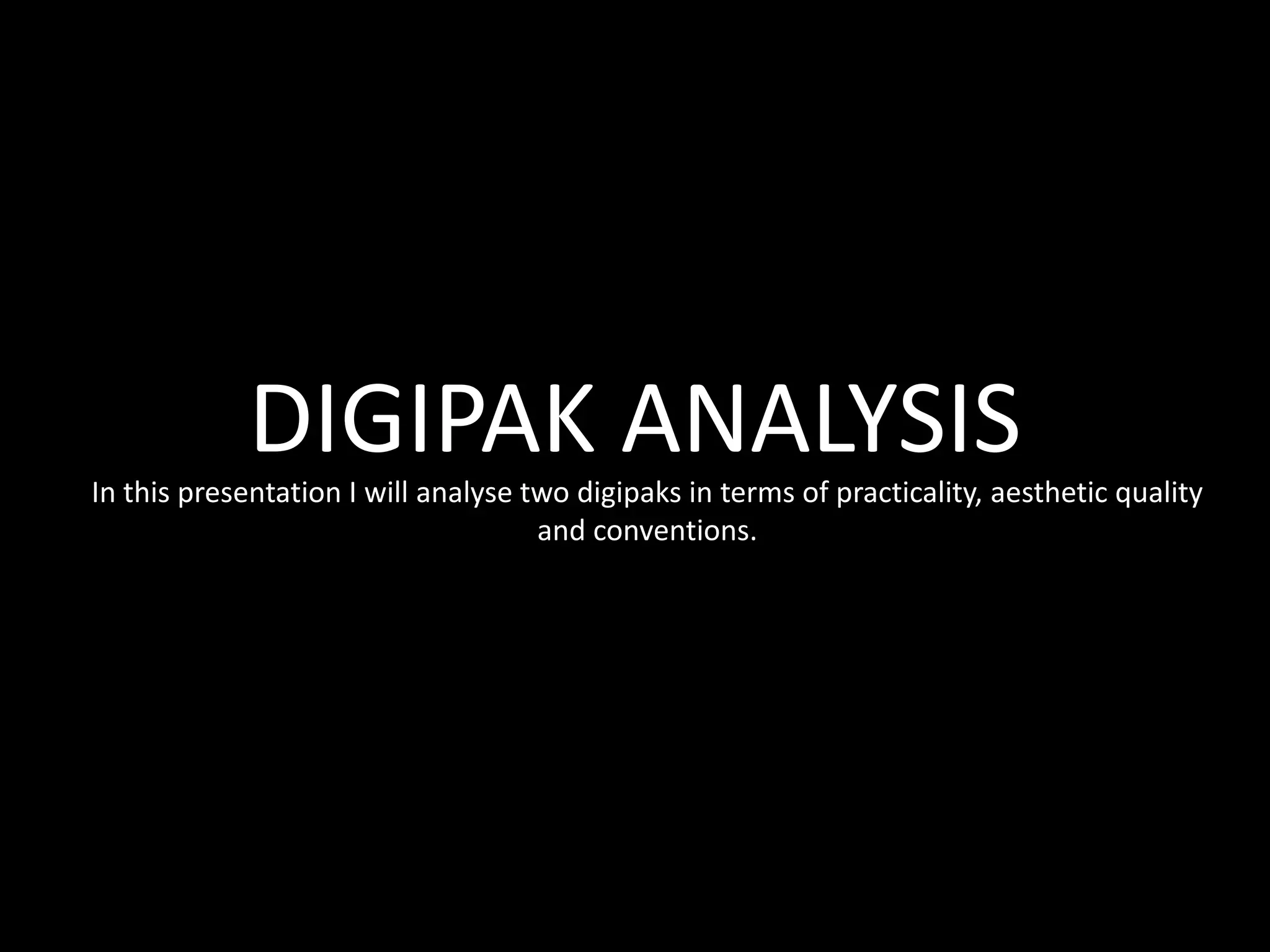 Digipak Analysis | PPTX