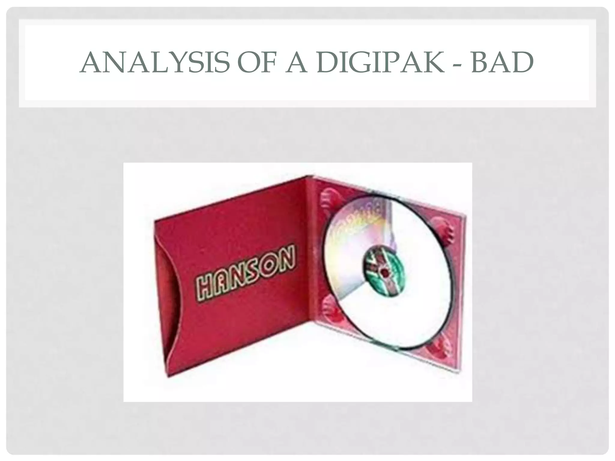 Digipaks research and analysis | PPT