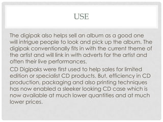 Digipaks research and analysis | PPT