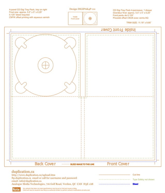 Digipak template | PDF