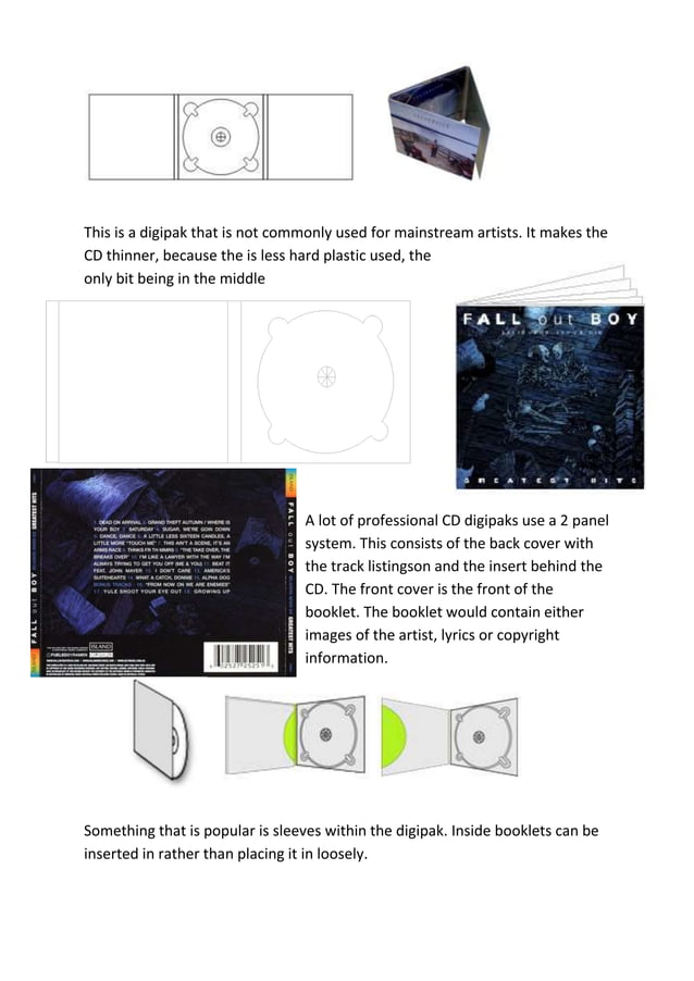 Digipak templates | PDF