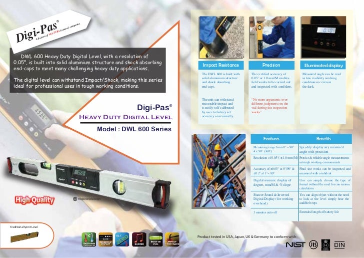 Digipas Digital Level Product Range