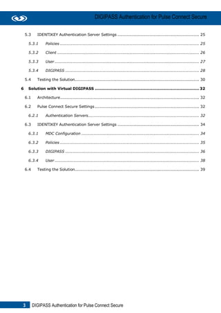 Whitepaper: Digipass Authentication for Pulse Connect Secure | PDF