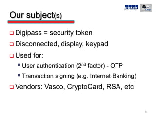 Digipass Instrumentation for Fun and Profit - DefCamp 2012 | PDF ...