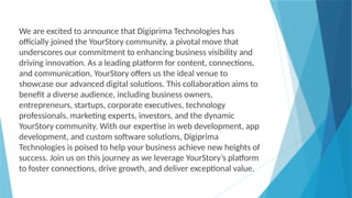 Digiprima Technologies Joins The Yourstory Community.pptx