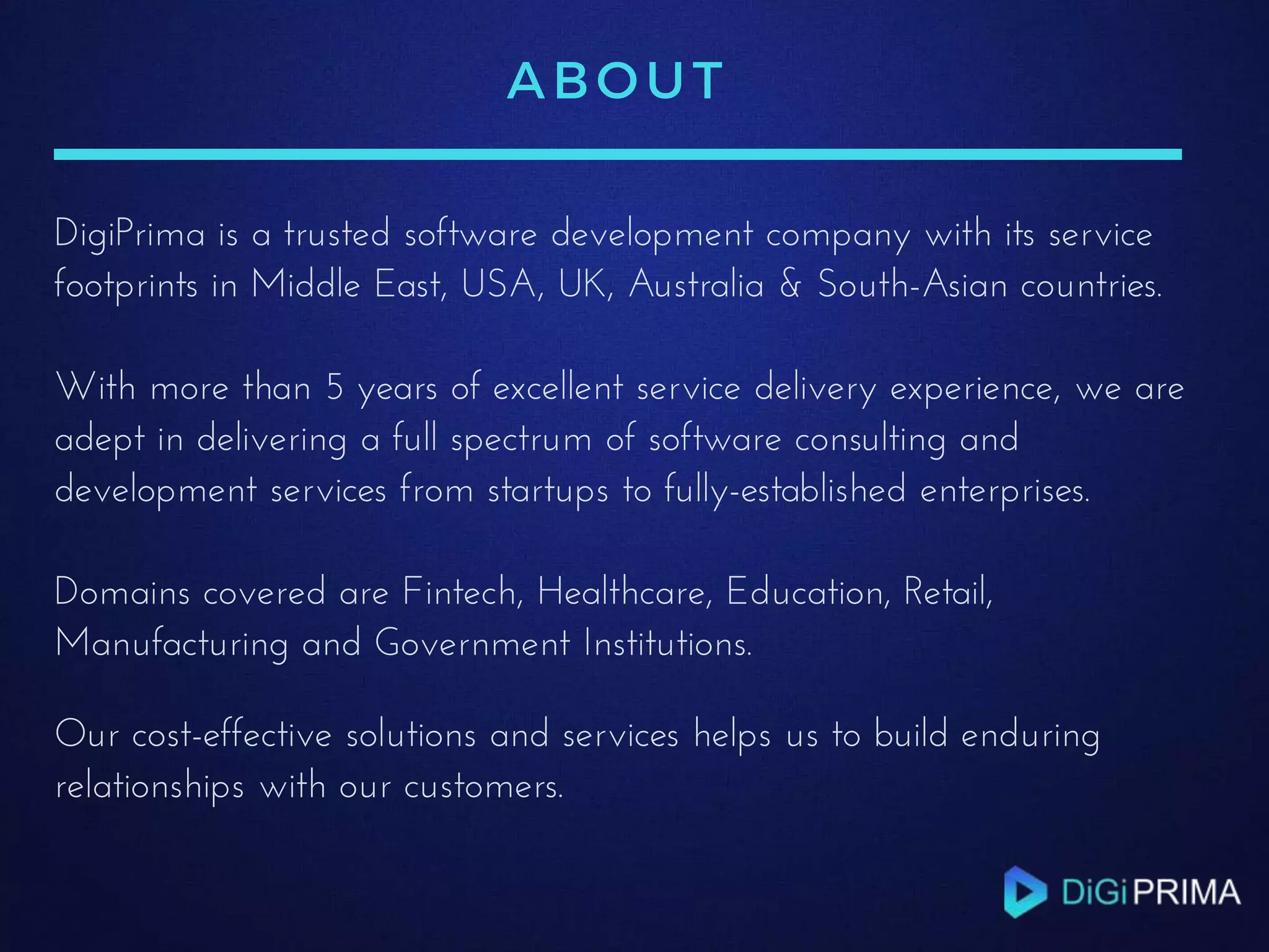 DigiPrima technologies profile | PPTX