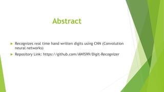 Digit recognizer | PPT