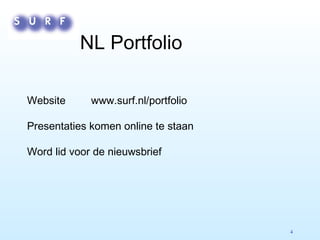 Digitaal Portfolio onder druk | PPT