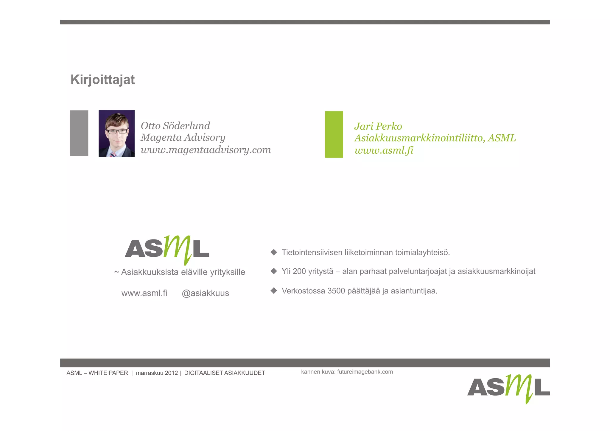 Digitaalinen asiakkuus asml 11 2012 | PPT