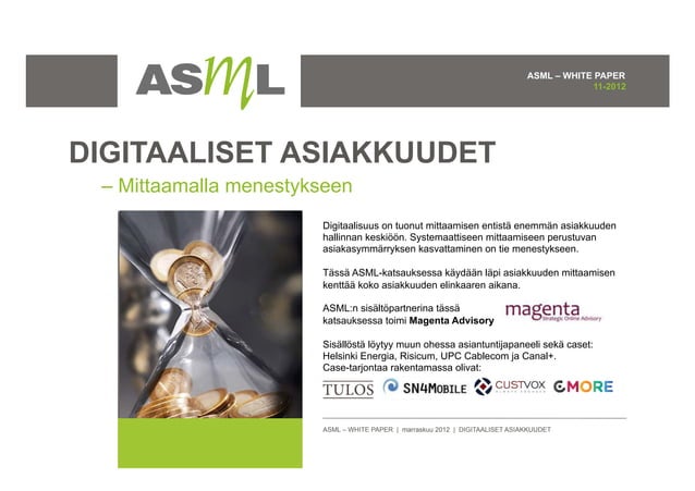 Digitaalinen asiakkuus asml 11 2012 | PPT