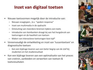 Digitaal toetsen universiteit leiden | PPT | Educational Assessment ...