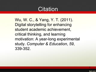 Ellie presentation for digital story learning | PPT