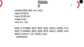 8 x 1 mux using 4x1 and 2x1 multiplexer | PPTX