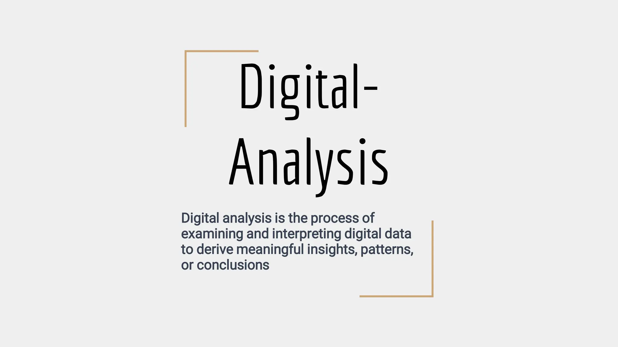 Digital- Analysis. | PPTX