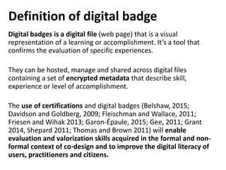 Digital Badges and Skills Recognition in Fab Lab | PPTX