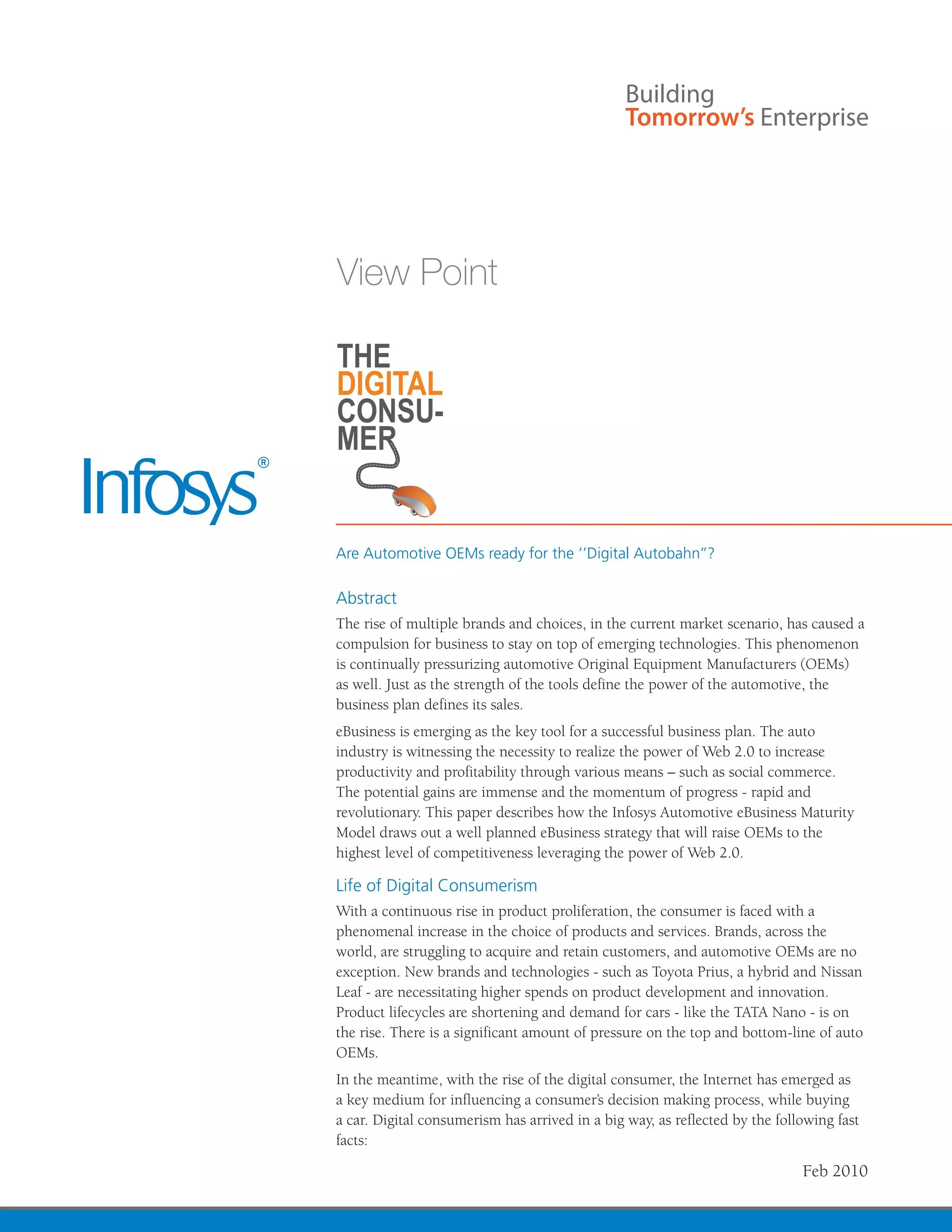 Infosys – Customer Engagement Software Solution | Automotive OEM ...