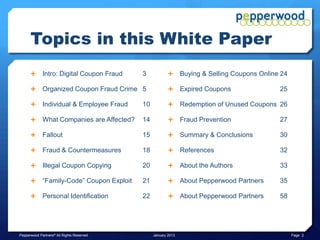 Digital Coupon Fraud Executive Overview | PPTX