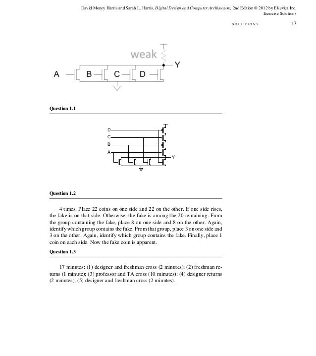 Digital Design And Computer Architecture 2nd Edition Harris Solutions…