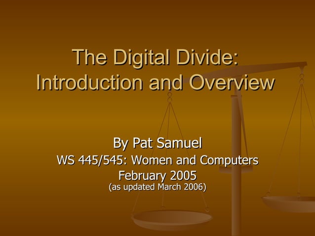 Digital Divide | PPT