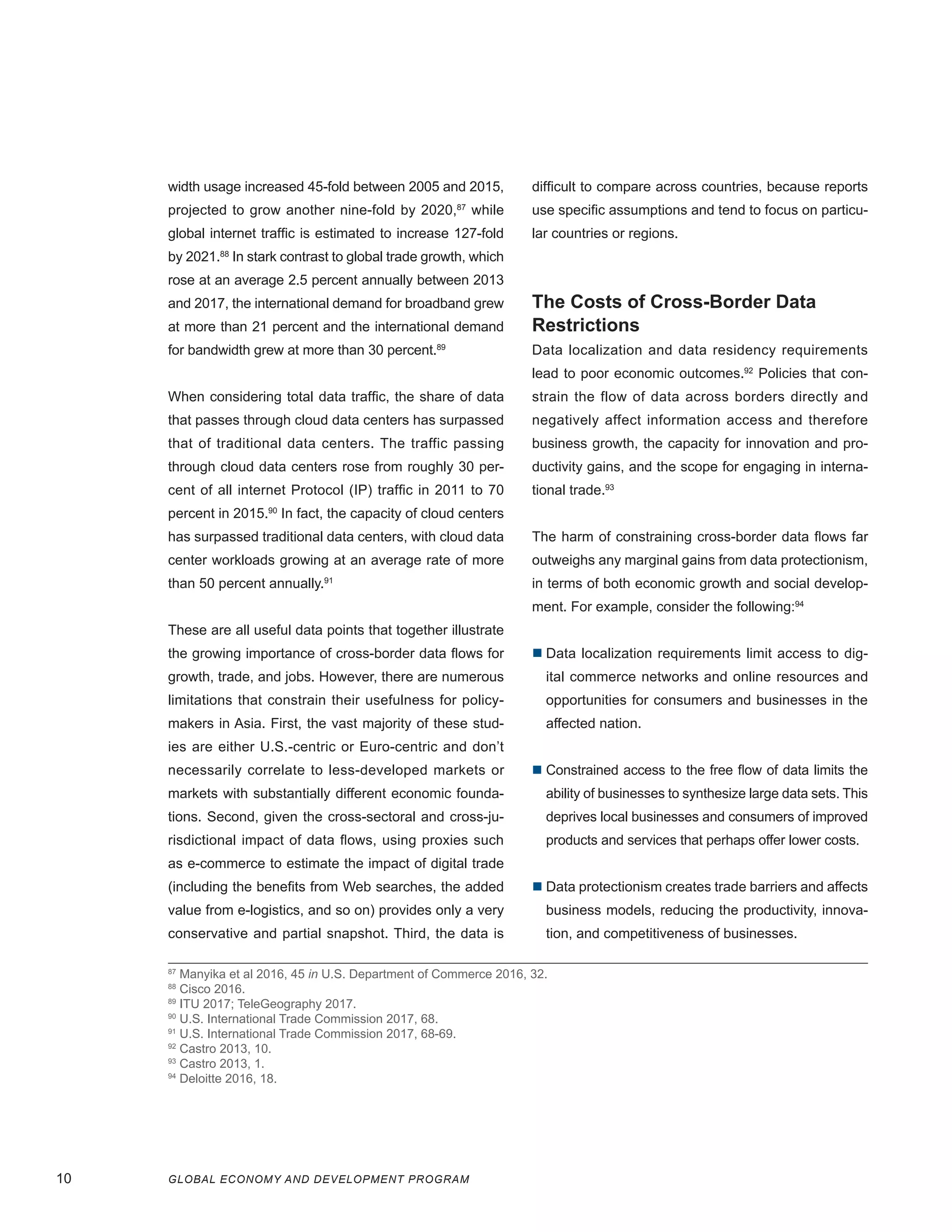 Regulating for a Digital Economy: Understanding the Importance of Cross-Border Data Flows in ...