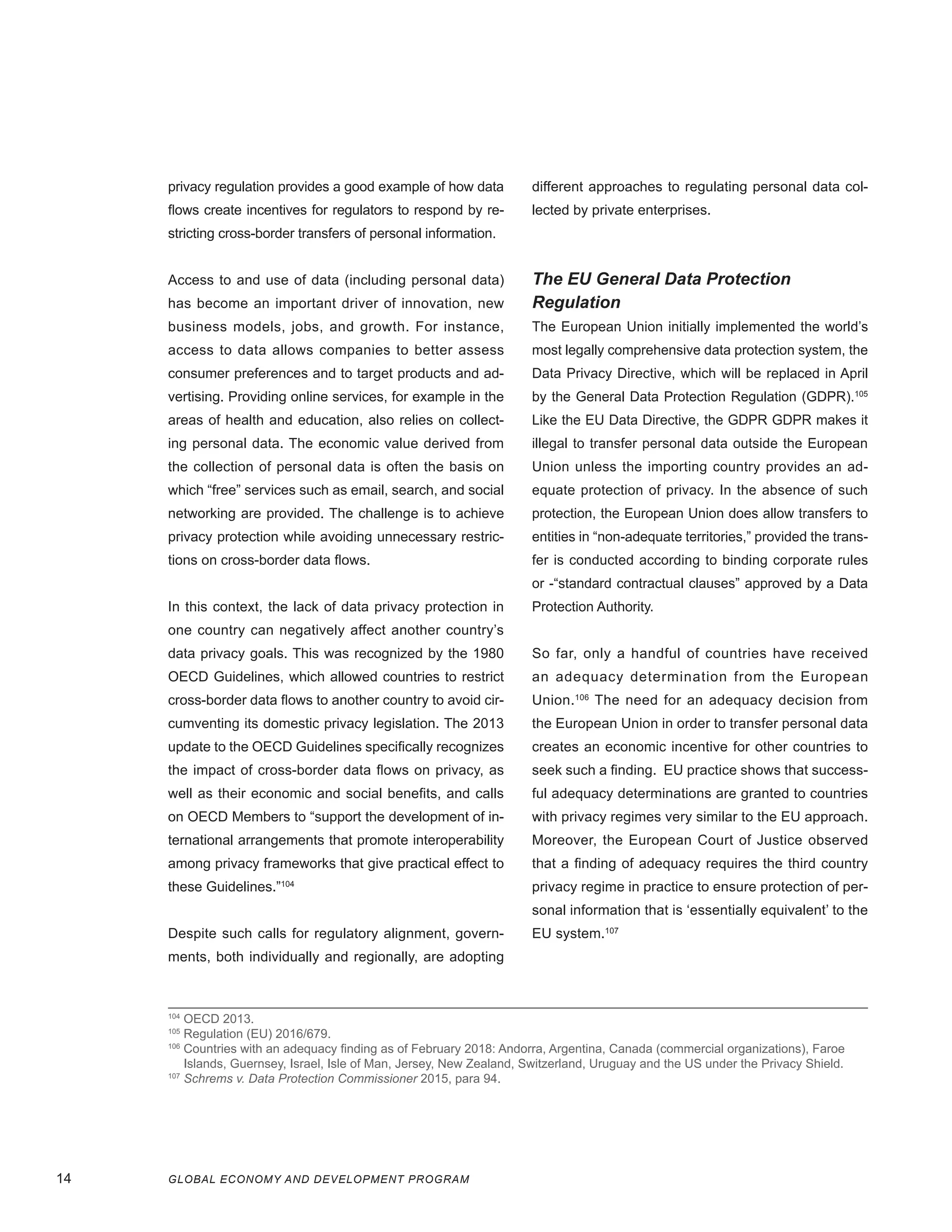 Regulating for a Digital Economy: Understanding the Importance of Cross-Border Data Flows in ...