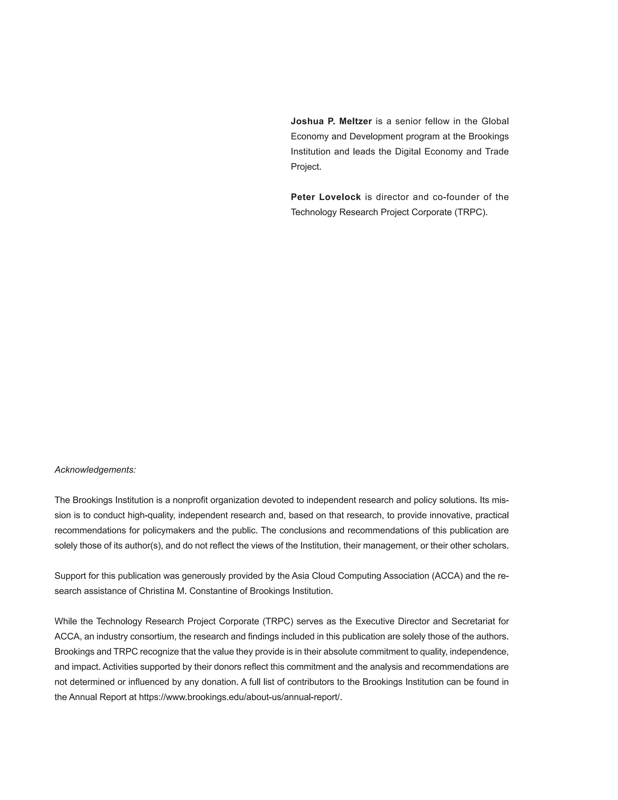 Regulating for a Digital Economy: Understanding the Importance of Cross-Border Data Flows in ...