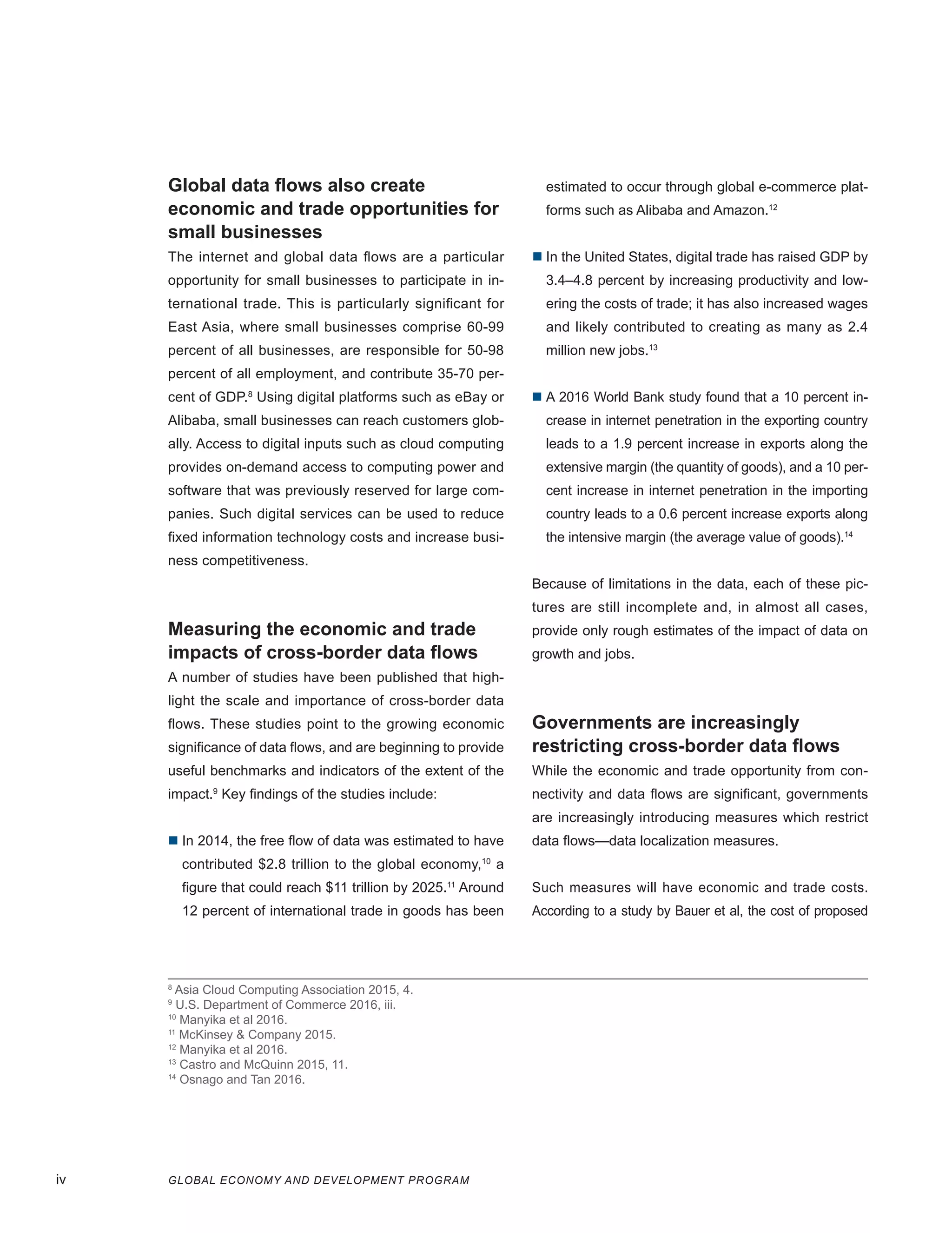Regulating for a Digital Economy: Understanding the Importance of Cross-Border Data Flows in ...