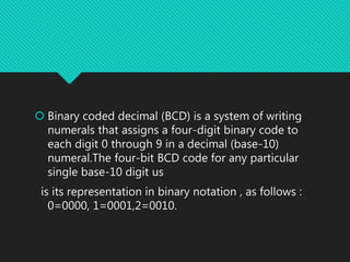 Digital electronics- BCD & Decoder | PPTX