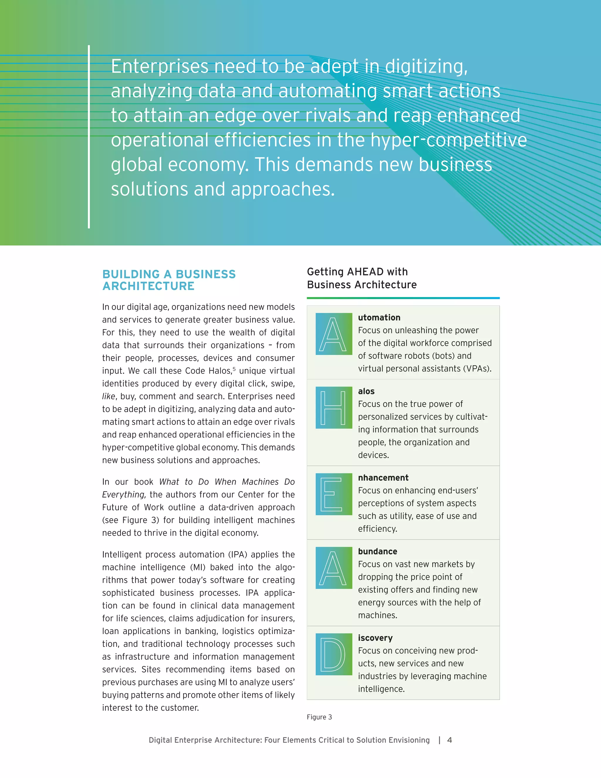 Digital Enterprise Architecture: Four Elements Critical to Solution Envisioning | PDF | Internet ...