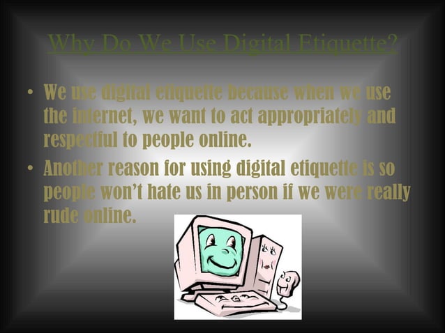 Digital Etiquette | PPT | Internet Safety | Parenting