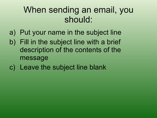 Digital Etiquette Quiz | PPT