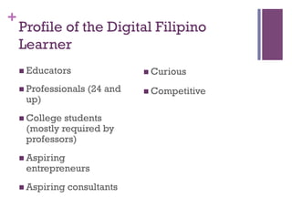 Understanding the Digital Filipino Learner | PDF