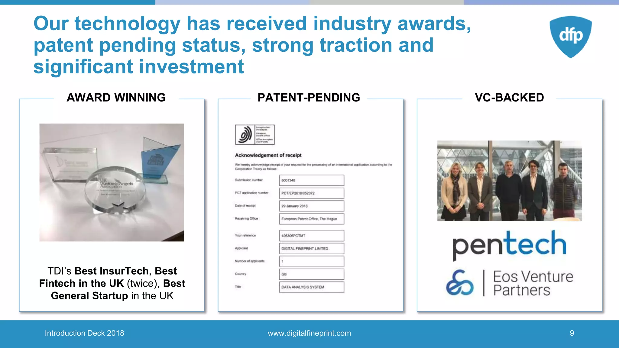 Startup InsurTech Award - Digital Fineprint | PPT