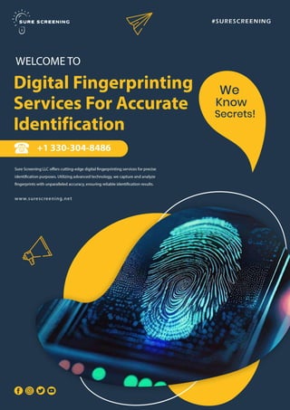 Digital Fingerprinting Services For Accurate Identification - Sure Screening LLC | PDF