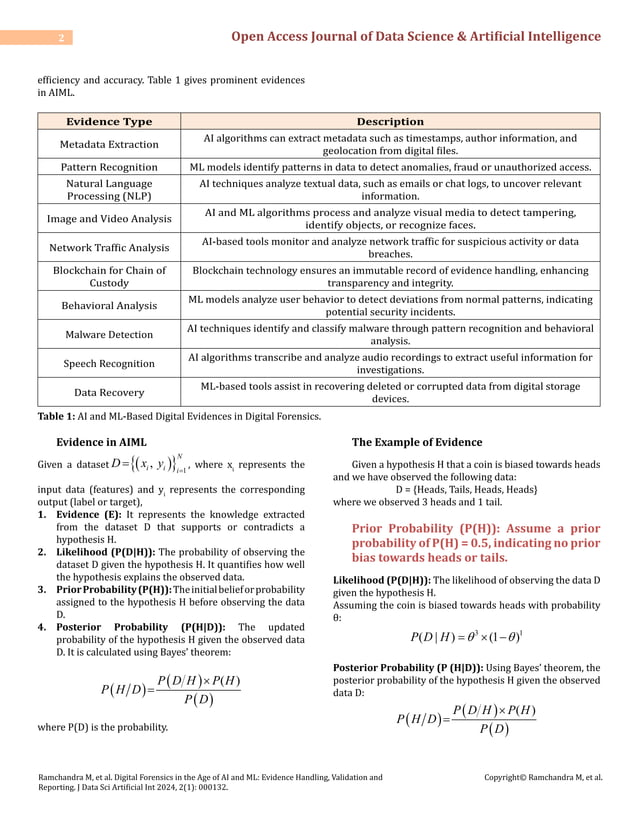 Digital Forensics in the Age of AI and ML: Evidence Handling, Validation and Reporting | PDF ...