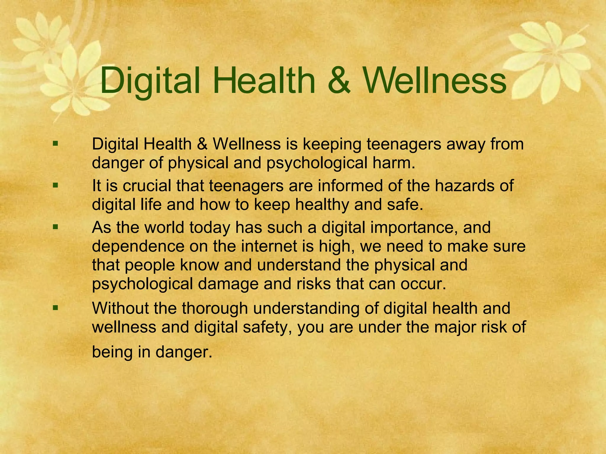 Digital Health & Wellness | PPT